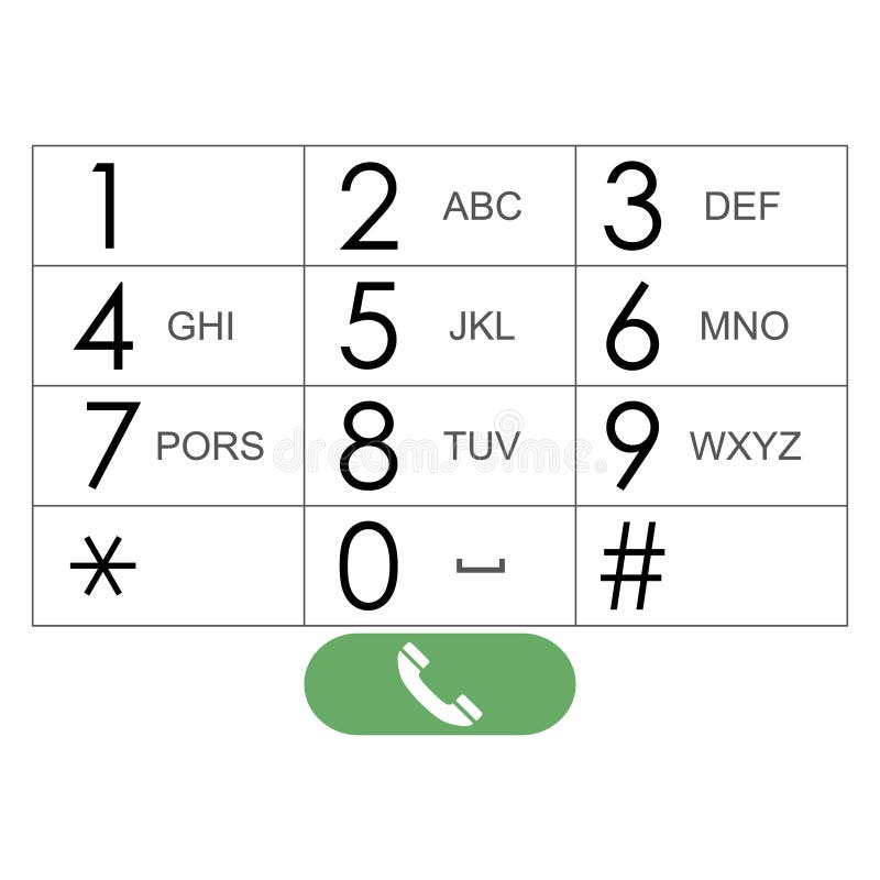 Teclado Liso Do Vetor Para O Telefone Ilustração Stock - Ilustração de ...