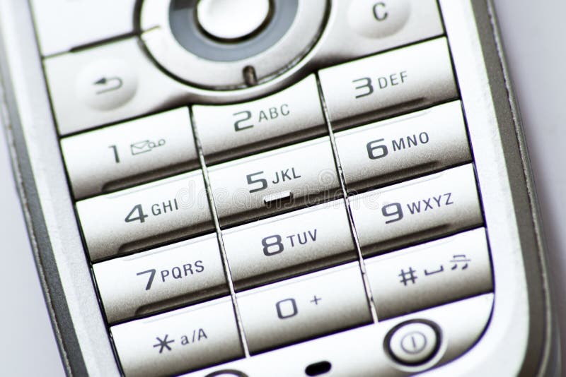Teclado Numérico Viejo Del Teléfono Celular Foto de archivo - Imagen de ...