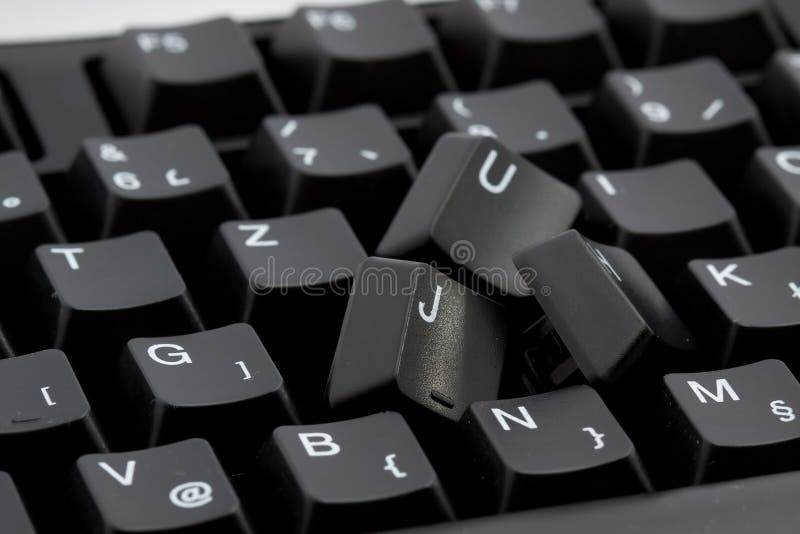 Teclado quebrado foto de archivo. Imagen de ordenador - 7069350
