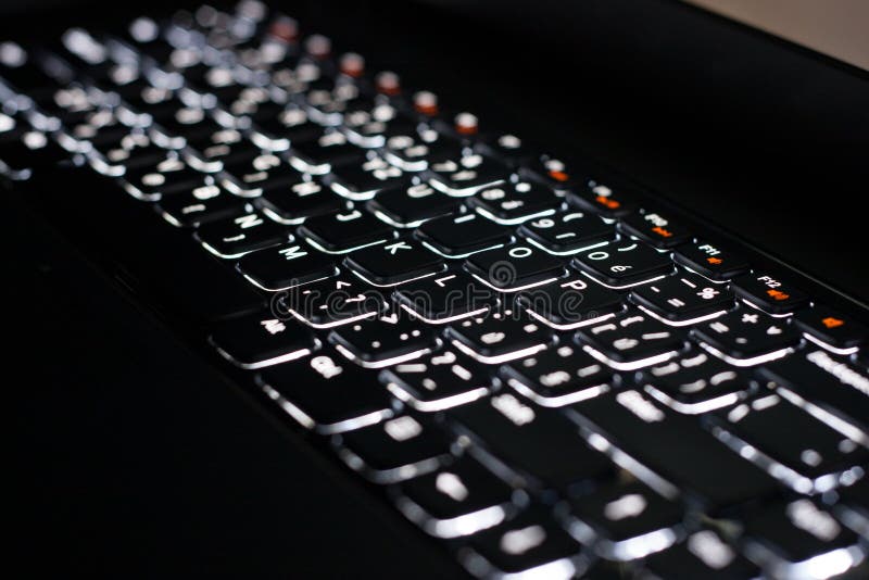 Teclado Retroiluminado Em Detalhe Imagem de Stock - Imagem de qwerty ...