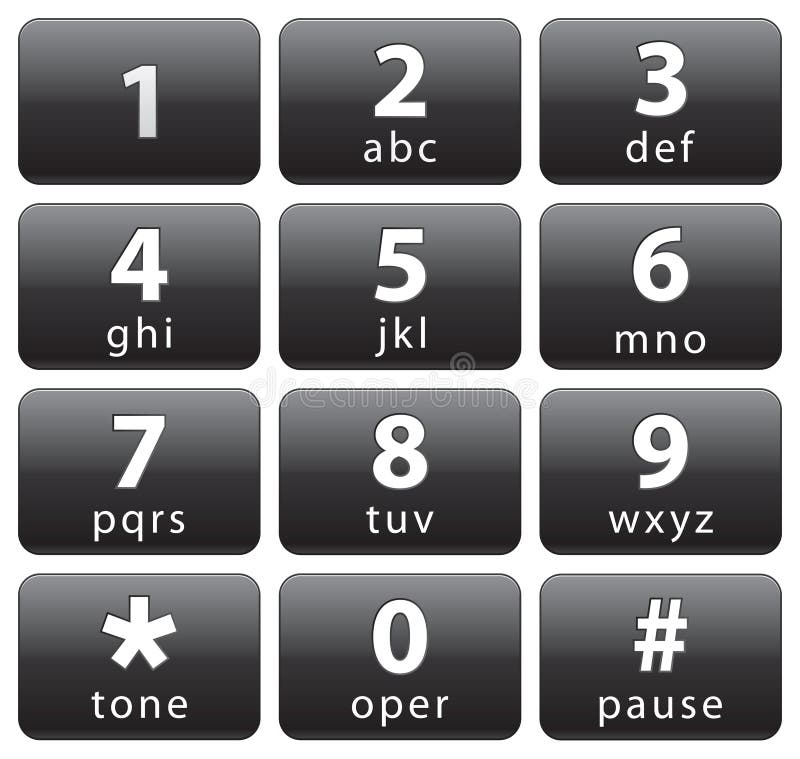Teclas Do Número. Jogo Do Vetor. Ilustração do Vetor - Ilustração de ...