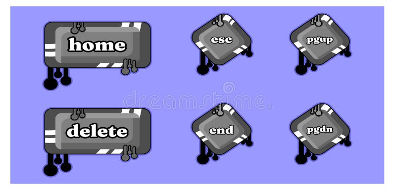 Teclas Do Teclado Pgup Pgdn Ilustração do Vetor - Ilustração de fonte ...