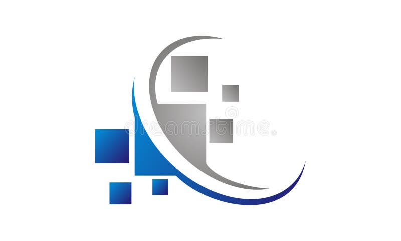 Tecnologia De Digitas Logo Design Template Ilustração do Vetor ...