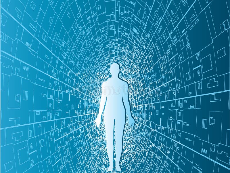 Tecnology man background stock vector. Illustration of data - 16675908