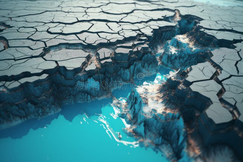 Tectonic Plate Shift. Generate Ai Stock Illustration - Illustration of ...