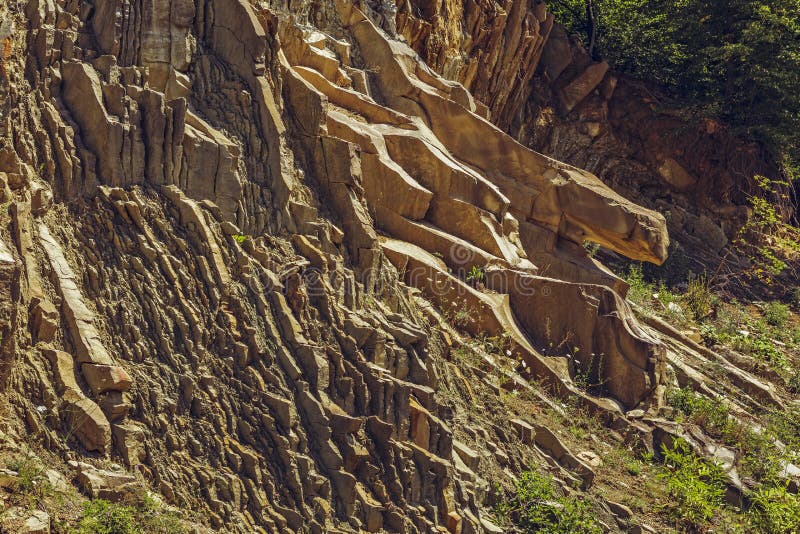 Tectonic rock layers stock image. Image of metamorphic - 93206915