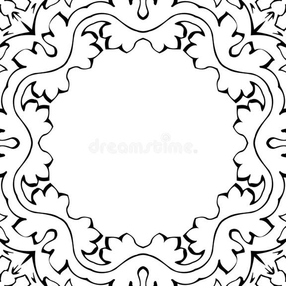 Tecture Noir Et Blanc De Cadre De Fleur Illustration Stock - Illustration du configuration ...