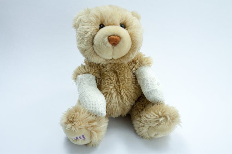 Bear broken arm stock image. Image of cute, painful, injured - 11596983