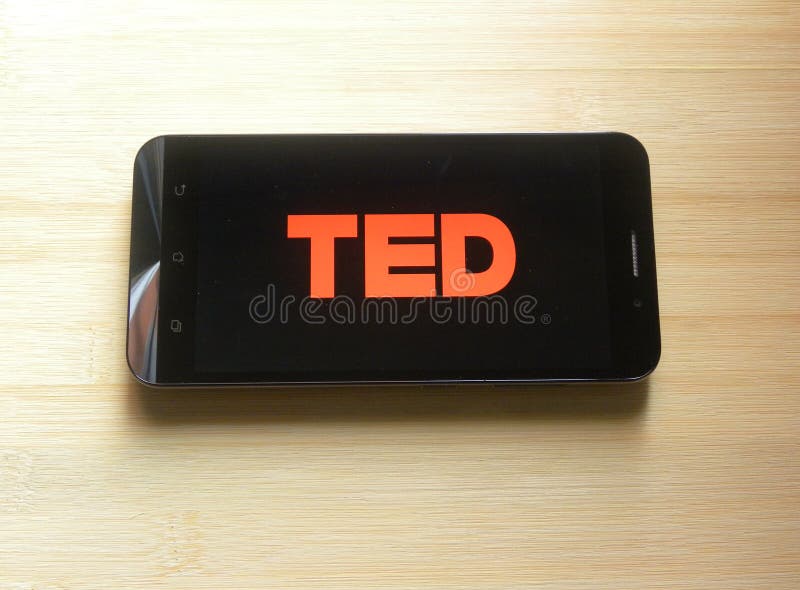 TED on mobile phone editorial stock image. Image of cell - 144982154