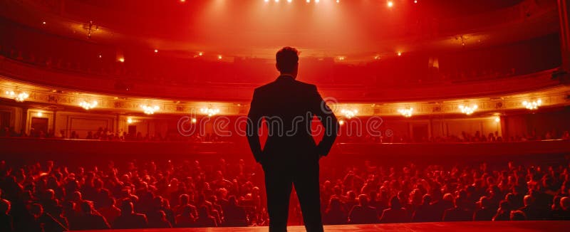 TED Talk Scene with Charismatic Speaker Addressing Large Audience in ...