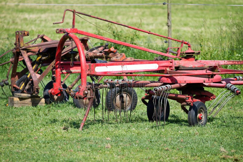 Tedder machine stock photo. Image of grow, plant, farmland - 44788048