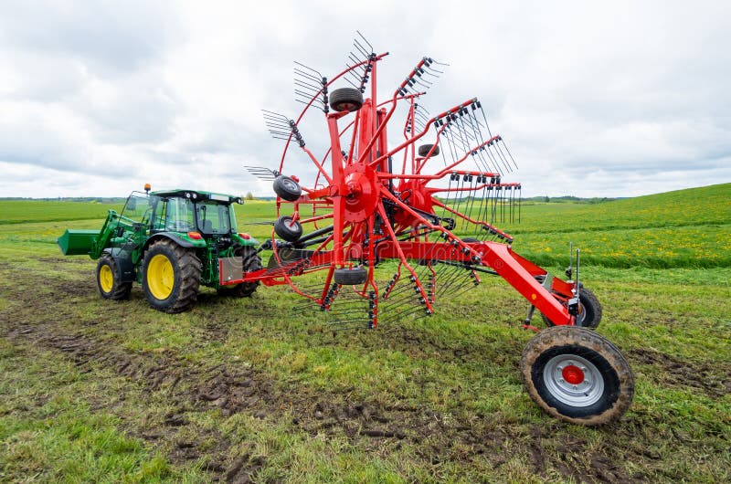 Tedder stock photo. Image of harvest, feed, nature, cattle - 54518690