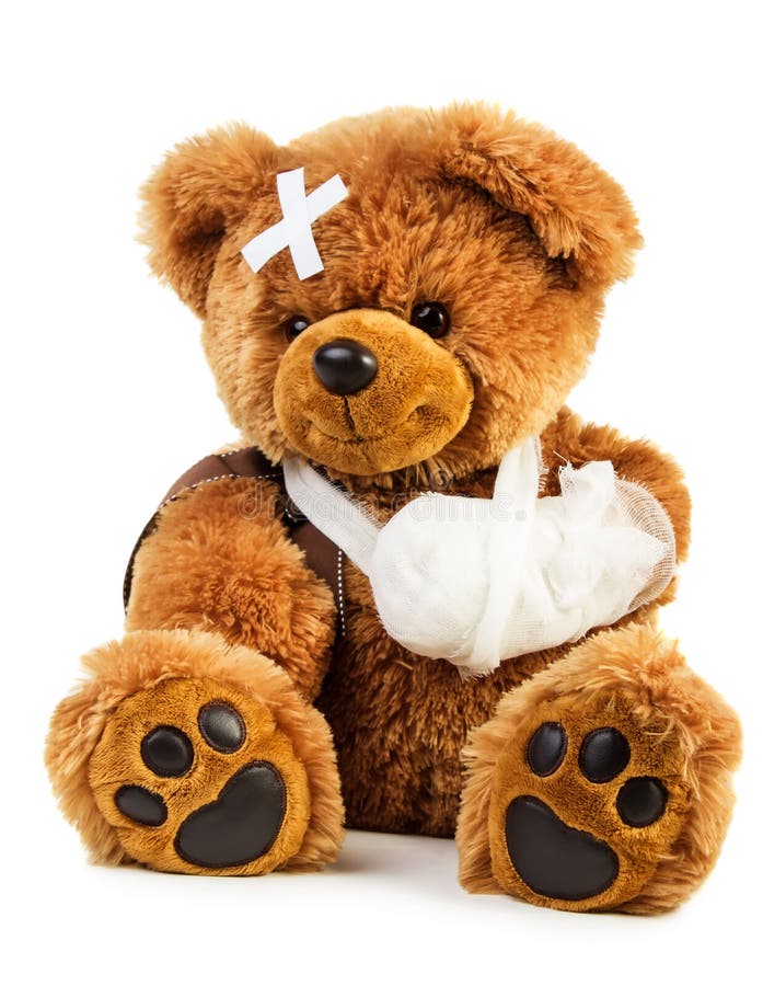 Teddy bear ill stock photo. Image of infant, object, healthcare - 10690858