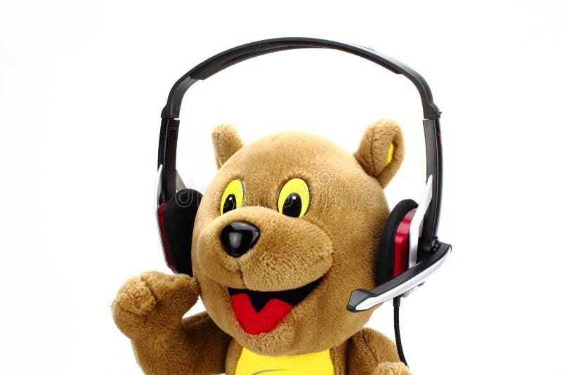 Teddy bear stock photo. Image of smile, teddy, listening - 22261258