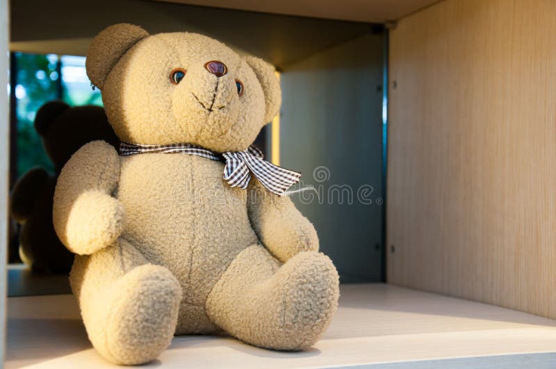 Toy Teddy Bear on Wc Toilet Stock Photo - Image of soft, poop: 14237354