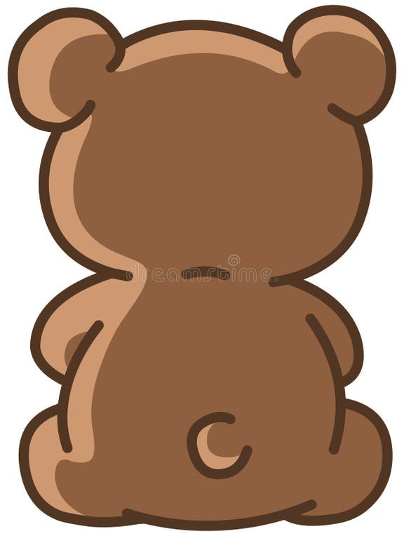 Teddy Bear Back stock vector. Illustration of childhood - 343782289
