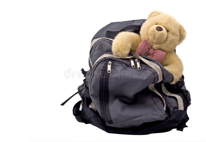 Backpack with School Supplies Spilling Out Stock Image - Image of ...