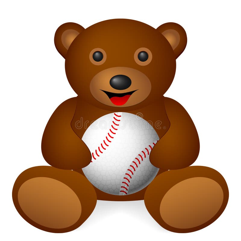 Baseball Teddy Bear stock vector. Illustration of ball - 19966270