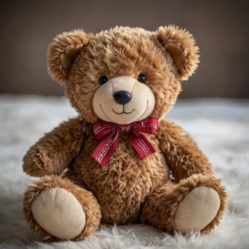 Teddy bear on a Bed stock illustration. Illustration of teddie - 326116965