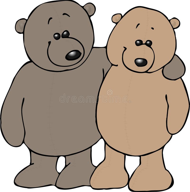 Teddy Bear Buddies stock illustration. Illustration of buddy - 1176774