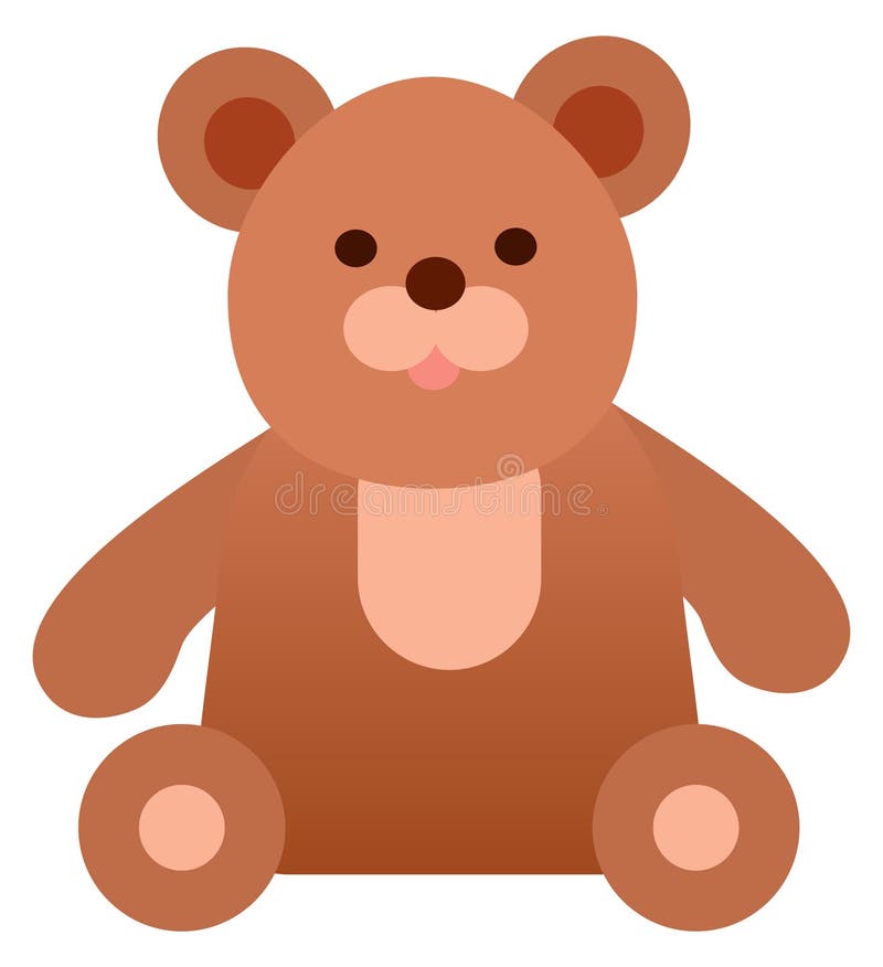 Teddy Bear Color Icon. Soft Kid Toy Stock Vector - Illustration of baby ...