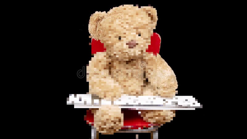 Teddy Bear Typing on Keyboard Stock Video - Video of numbers, voip ...