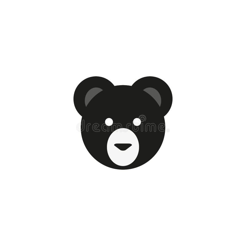 Teddy Bear Face Vector Icon. Simple Isolated Logo Symbol Stock Vector ...