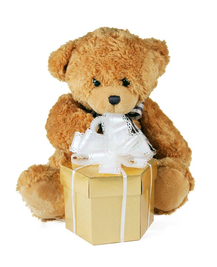 Teddy Bear Inside a Box stock image. Image of holiday, tradition - 226371
