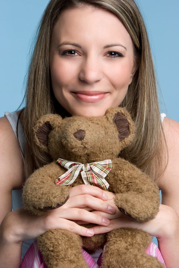 Girl with Teddy Bear stock image. Image of alone, lonely - 120299993