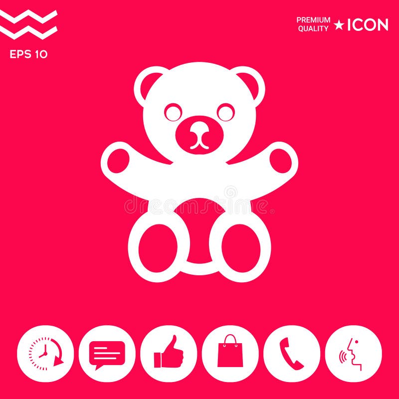 Teddy bear icon stock vector. Illustration of childhood - 119978662
