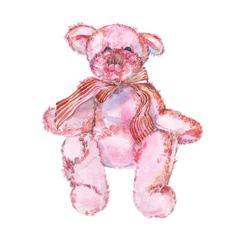 Teddy Bear Illustrazione Dell'acquerello Illustrazione di Stock ...