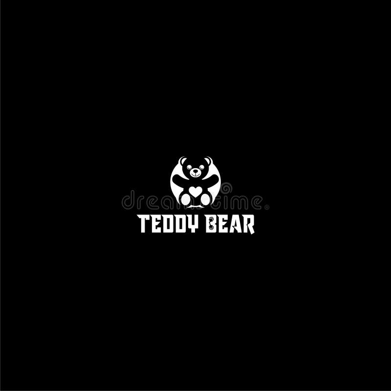 Teddy Bear Logo Icon Isolated on White Background Stock Vector ...
