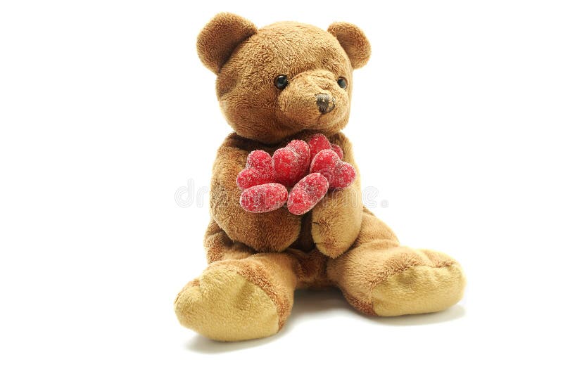 Teddy bear in love stock photo. Image of soft, handmade - 1847488