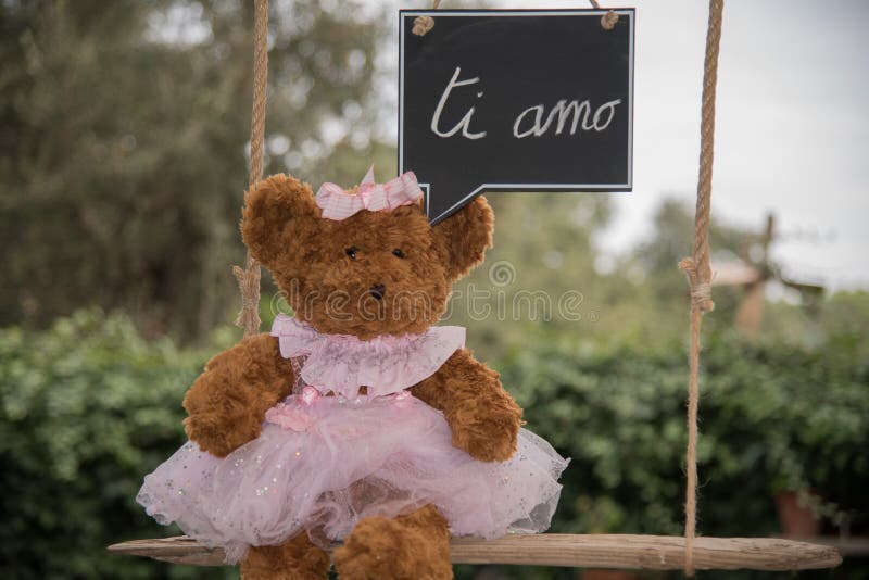 Teddy bear in love stock photo. Image of valentine, lovers - 65733480