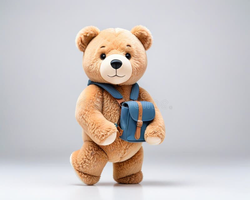 Teddy Bear Ready for School Stock Illustration - Illustration of ...