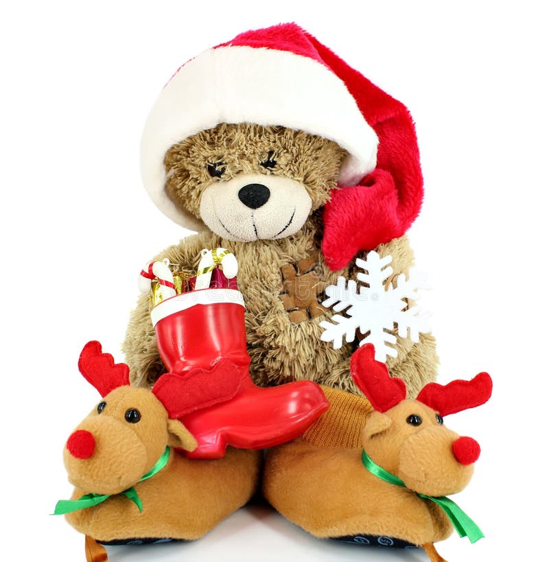 Teddy bear Santa Claus stock image. Image of santa, holiday - 21682915