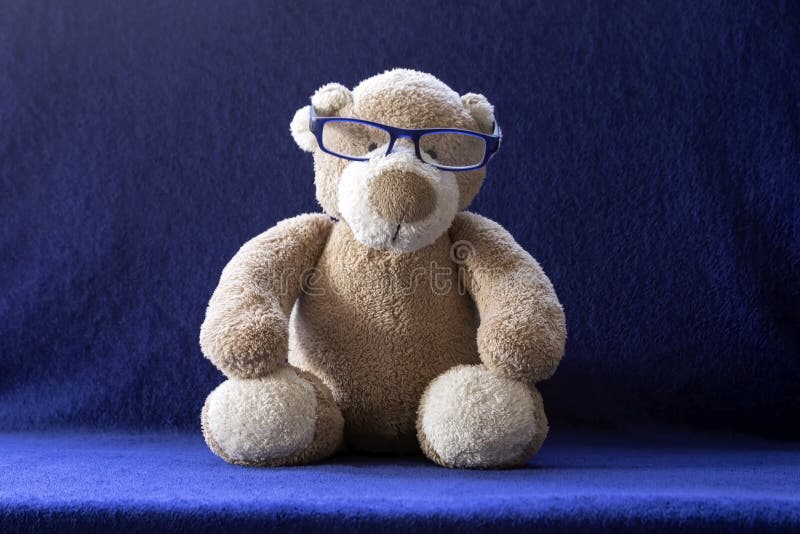 Teddy Bear Sitting in Front of Laptop Stock Photo - Image of teddy ...