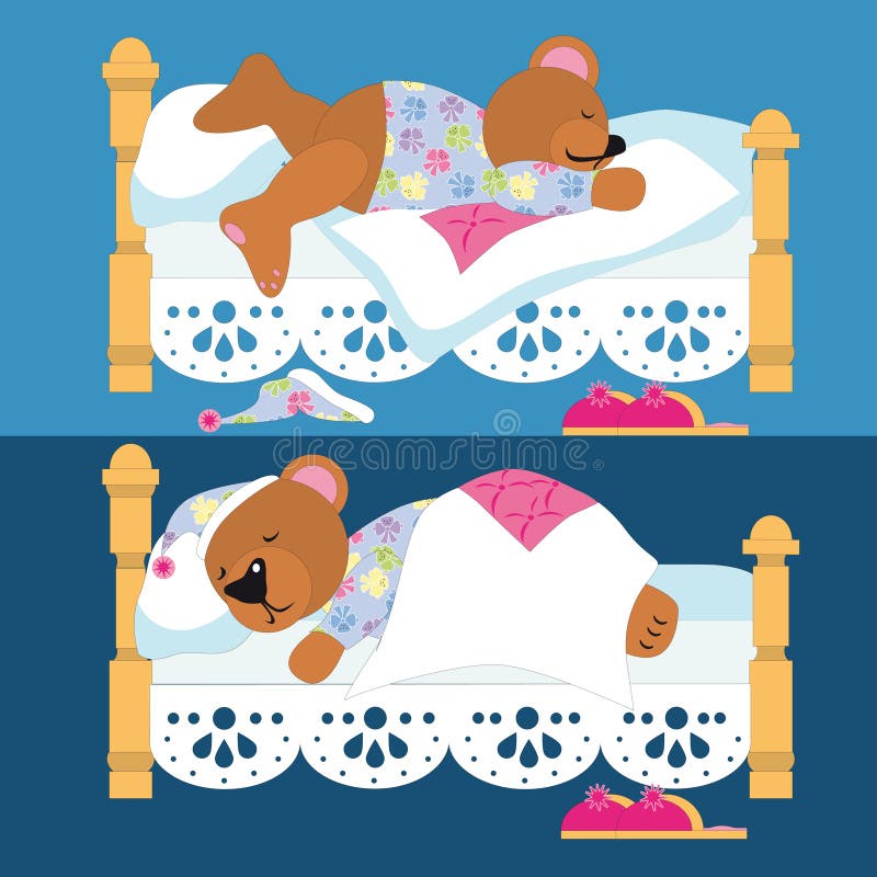 Cute sleeping teddy bear stock vector. Illustration of clipart - 18234645