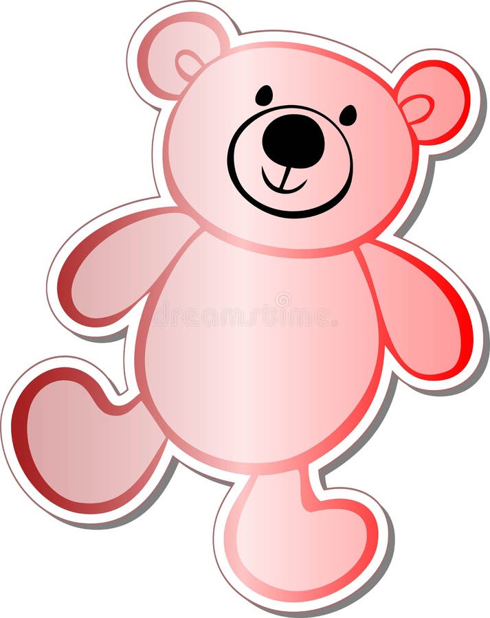 Teddy bear sticker stock vector. Illustration of plaything - 23465012