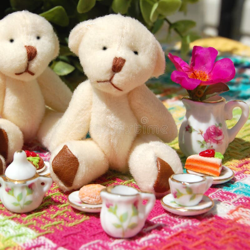 Teddy Bear Tea Party stock photo. Image of teddy, sugar - 56737912