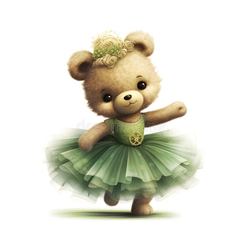 Teddy bear tutu delight stock illustration. Illustration of vector ...
