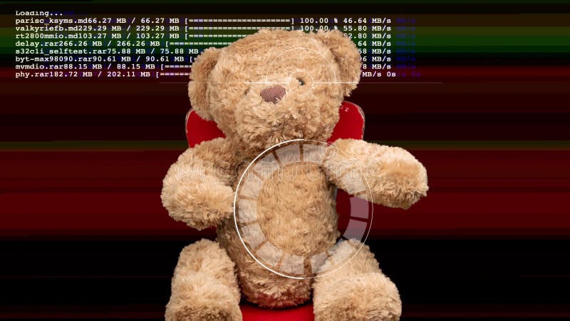 Teddy Bear Using Virtual Computer Screen Stock Footage - Video of teddy ...