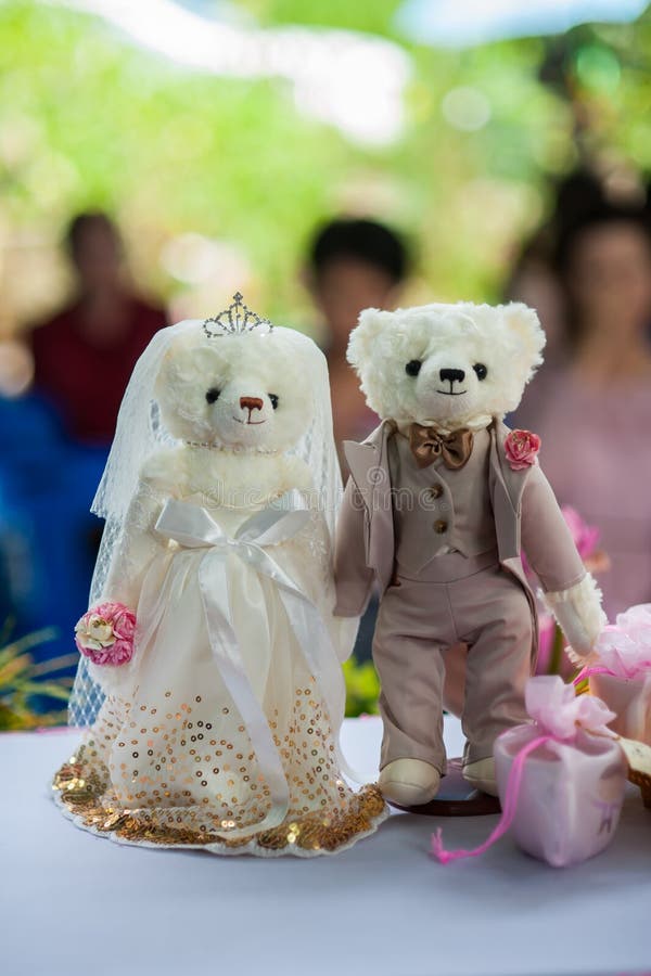 Teddy bear wedding. stock photo. Image of yellow, blossom - 27995304