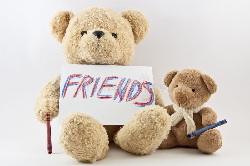 Teddy bears friendship stock photo. Image of safety, together - 37140100