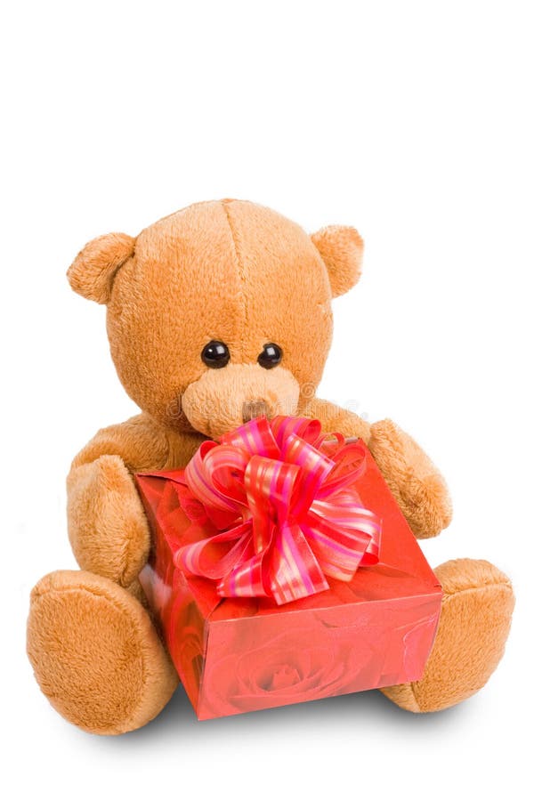 Teddy Bear Inside a Box stock photo. Image of object, decoration - 249830