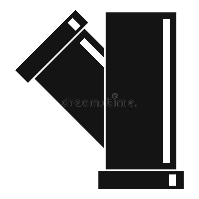 Tee Fitting Pipe Icon, Simple Style Stock Vector - Illustration of ...