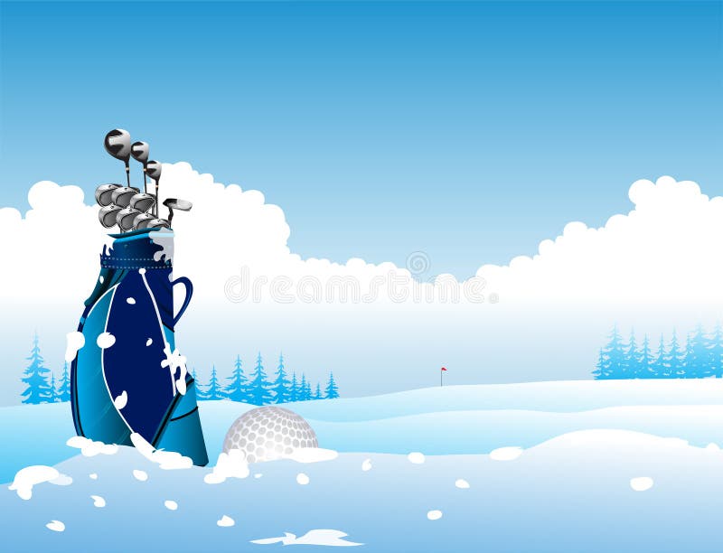 Merry Christmas Golf Course Stock Vector - Illustration of celebration ...
