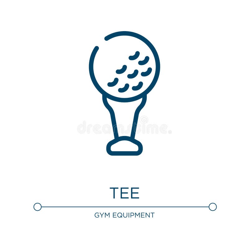 Tee Icon. Linear Vector Illustration from Golf Collection. Outline Tee ...