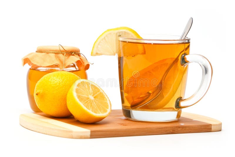Tee mit Zitrone und Honig stockbild. Bild von honig, frucht - 13227881