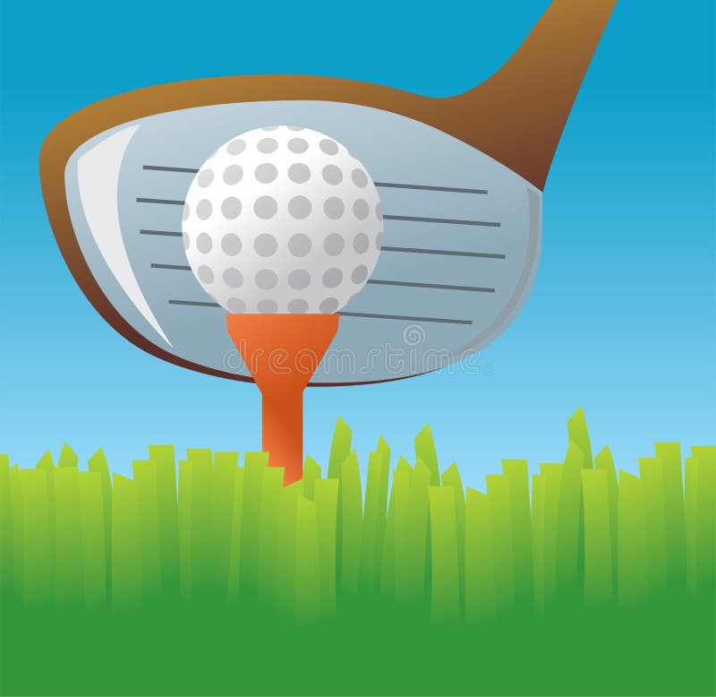 Tee Off stock vector. Illustration of grass, fore, driver - 28963652